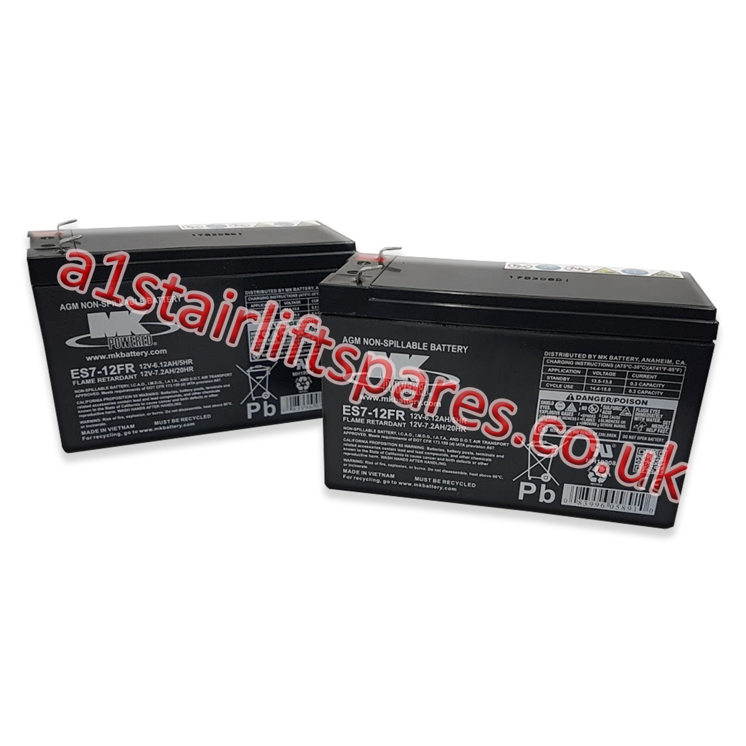 Minivator 950 Stairlift Batteries - A1 Stairlift Spares